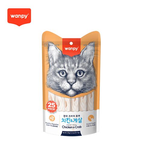 완피 크리미 퓨레 닭고기and게살 14g 25개입 유통기한 20241125 캣팡