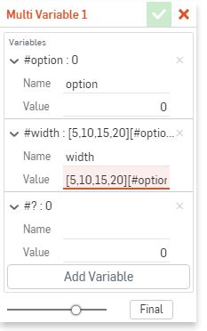 Setting An Array Of Variables Onshape