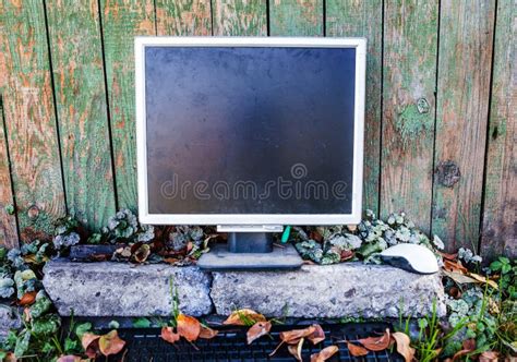 Old Computer Monitor Stock Photo Image Of Single Dirty 188774904