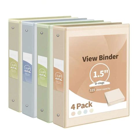 3 Ring Binder Clear View Binder Three Ring Fit 85x11 Inches For