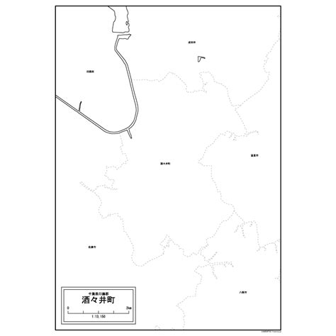 酒々井町の白地図 白地図専門店