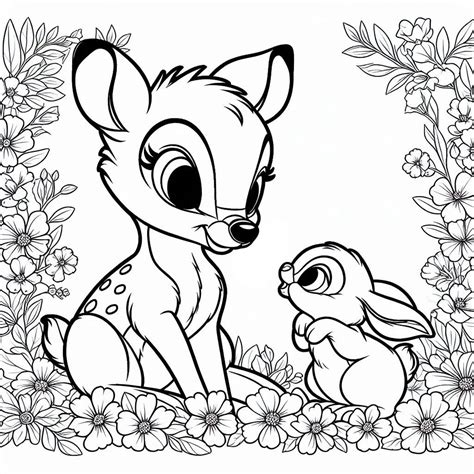 79 Coloriage Bambi Une Aventure Magique Dans La Forêt