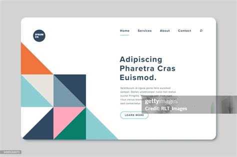 Website Landing Page Template Design Alex System Ipsumco Series Stock