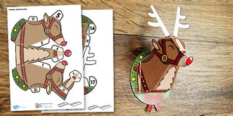 3d Reindeer Template Printable Printable Templates