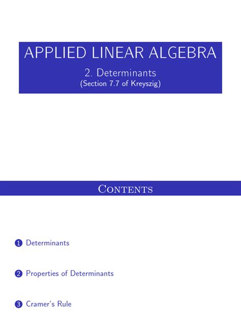 2 Determinants Pdf Determinant Matrix Mathematics