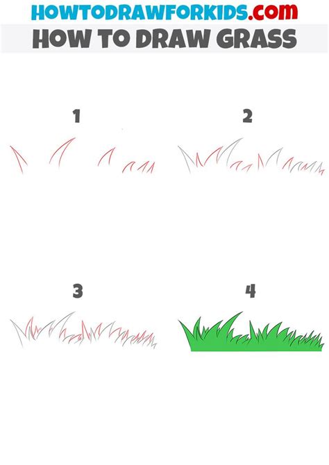 How To Draw Grass Drawing Tutorial Easy Grass Drawing Easy Doodles Drawings