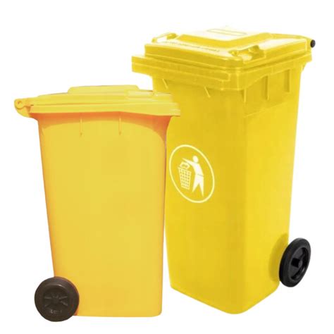 Жълт контейнер за отпадъци Mirpol 120л Kamenik Bg