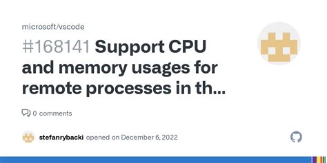 Support Cpu And Memory Usages For Remote Processes In The Process