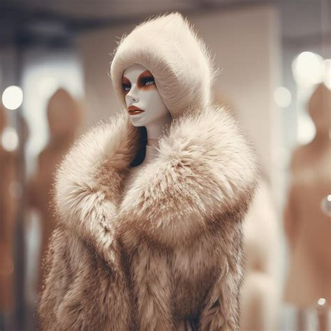 Premium Photo Luxury Fur Coat With Model In Luxurious Style Pose