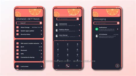 Orange Ui Dark Miui Theme For Xiaomi Redmi Devices