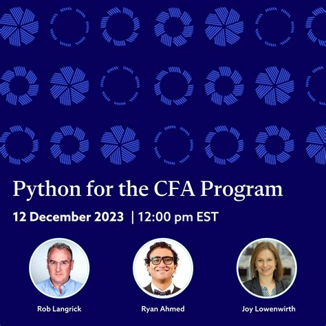 Cfa Societies Canada On Linkedin Cfainstituteevents Python Cfaprogram