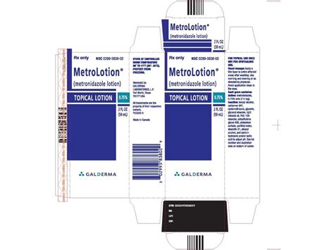 Metrolotion Metronidazole Lotion 0 75 2 Fl Oz Galderma Rx Ingredients And Reviews