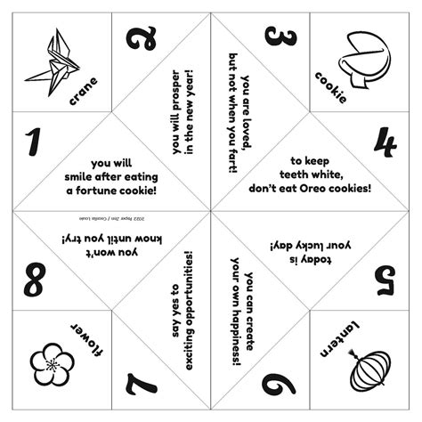 printable paper fortune teller