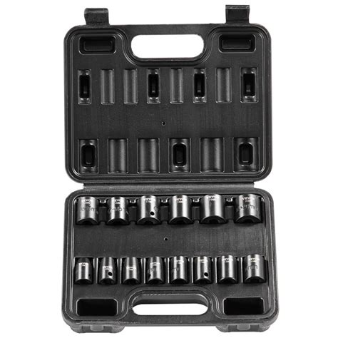Vevor Impact Sockets Set 14pcs 6 Point 38in Drive Bit Ratchet Tool Kit
