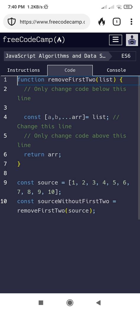 error destructuring array r learnjavascript