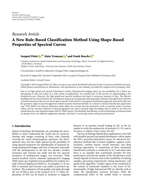 pdf a new rule based classification method using shape based properties of spectral curves