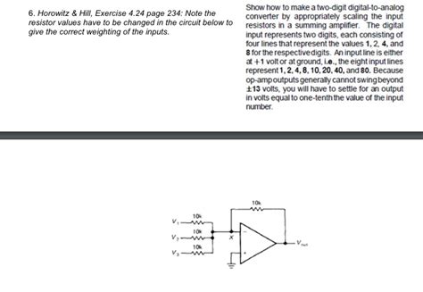 Solved Show How To Make A Two Digit Digital To Analog Chegg