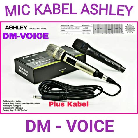 Mic Kabel Ashley Dm Voice Original Ashley Dm Voice Mic Kabel Dynamic Ashley Dmvoice Lazada