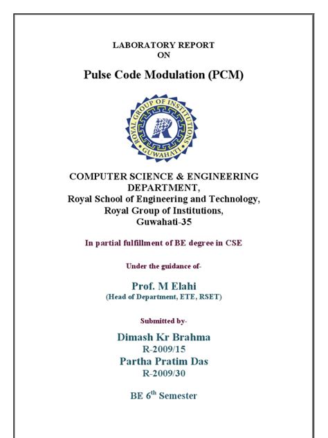 Pulse Code Modulation Pcm Pdf Sampling Signal Processing Electronics