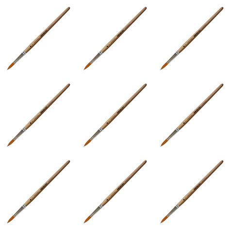 Арт Авангард Кисть художественная из синтетического волоса круглая № 6 9 шт купить с