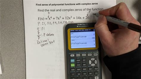 Find Zeros Of Polynomial Functions With Complex Zeros Youtube