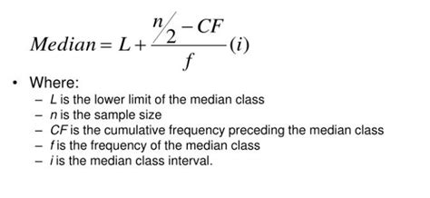 Median Example Grouped Data