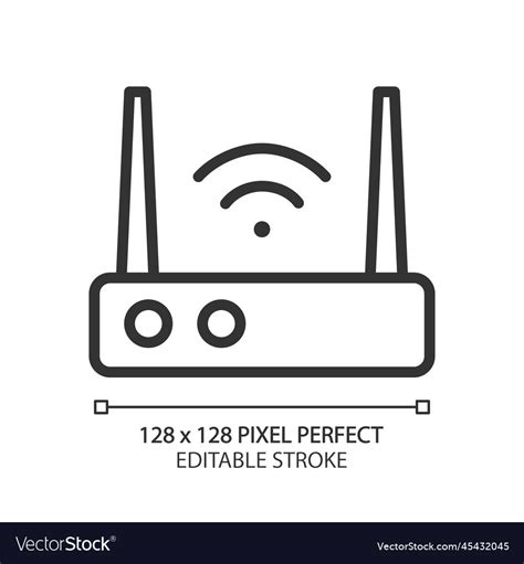 Internet Pixel Perfect Linear Icon Royalty Free Vector Image
