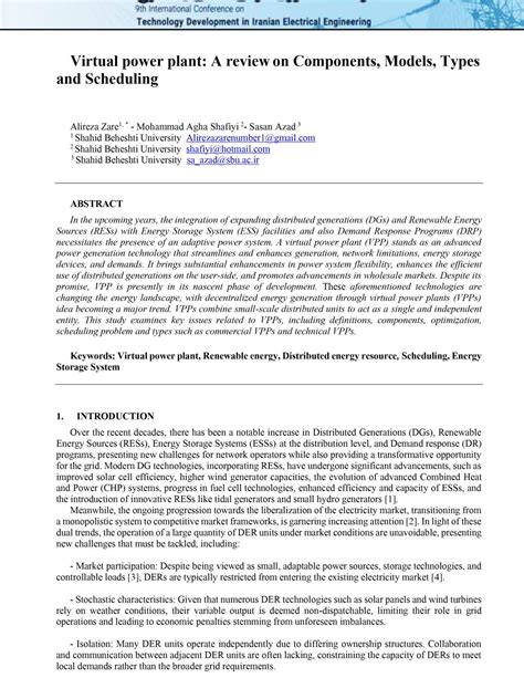 Our Paper On Virtual Power Plant Design Alireza Zare Posted On The Topic Linkedin
