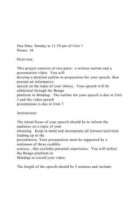 Persuasive Preparation Outline 20pts And Speech Delivery Docx
