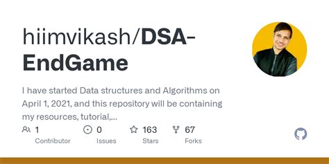 Github Hiimvikashdsa Endgame I Have Started Data Structures And Algorithms On April 1 2021