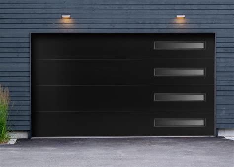 Bel Air Flush Panel Smooth Contemporary Insulated Steel Modern Garag — Lux Garage Doors