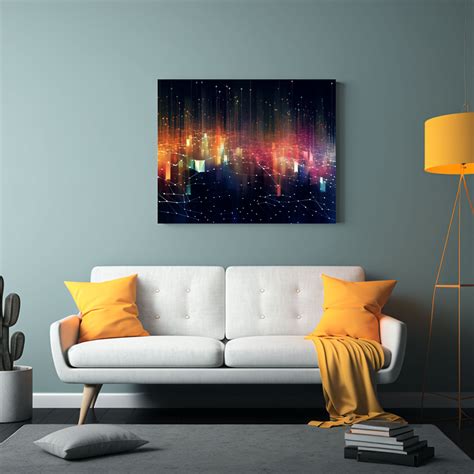 Cuadro Abstracto De Digitalizaci N Con Colores En Decocuadros