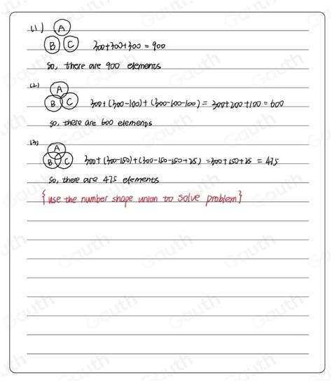 solved find the number of elements in a∪ b∪ c if there are 300