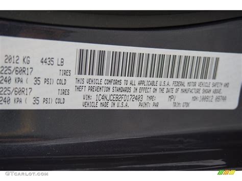 2015 Compass Color Code Par For Maximum Steel Metallic Photo 98901193