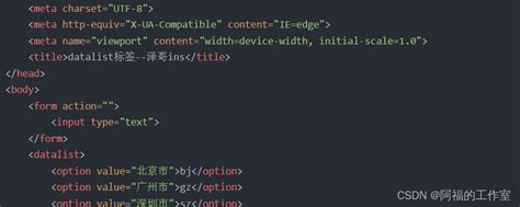＜datalist＞ 标签datalist标签怎么用 Csdn博客