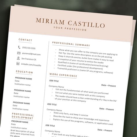 Cv Template Word Resume Google Doc Cv Google Docs CV Templat CV Template Modern CV Creative