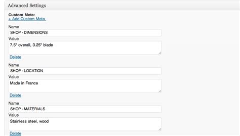 Metabox Wp E Commerce Custom Meta Serialized Array Wordpress