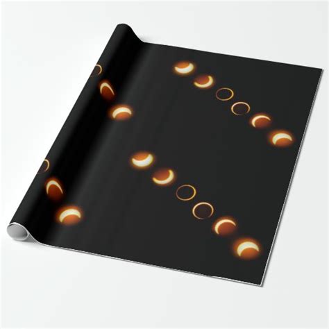 Solar Eclipse Phases Wrapping Paper Zazzle
