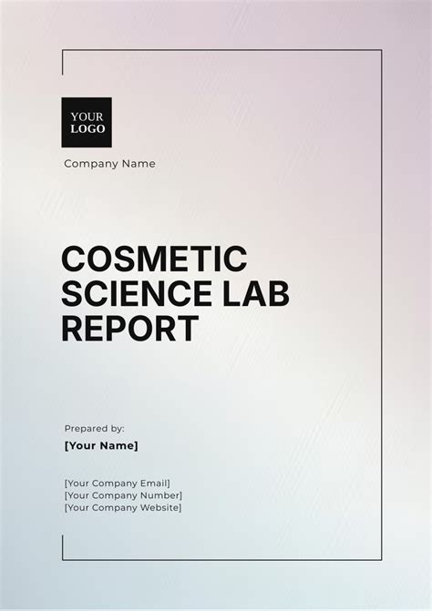 Scientific Lab Report Title Page
