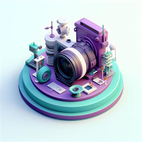 Premium Photo Camera 3d Isometric