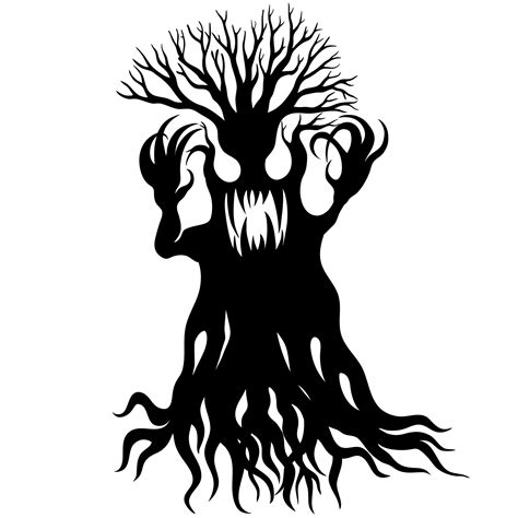 Decorative A Tree To Resemble An Enraged Demon 10586921 Vector Art At