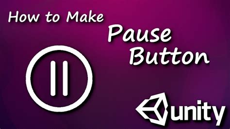 Unity How To Make Pause Button C Youtube