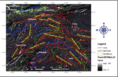 Tectonic Map Of The Pamir Western Himalayan Syntaxis Showing Tectonic