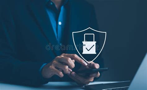 Cyber Security Encryption Privacy Concept Man Enter Username And Password For Personal