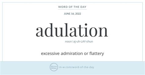 Word Of The Day Adulation Word Of The Day Commonly Misspelled Words