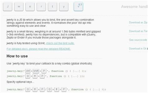 10 javascript libraries to handle keyboard events