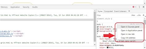 Jquery How To Show Only Open In Source Panel Option When Right