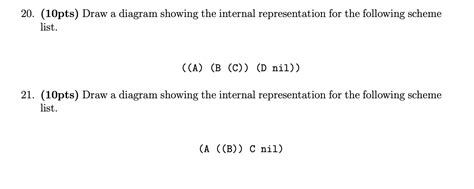 Solved 20 10pts Draw A Diagram Showing The Internal