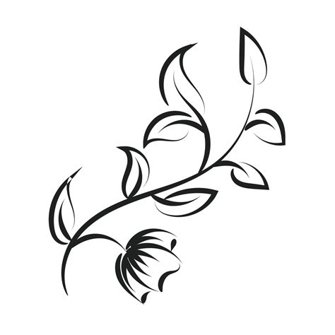 Flower Vine Drawing Tattoo