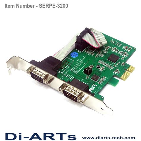 2 Port RS232 RS422 RS485 PCIe Card Di ARTs Technology